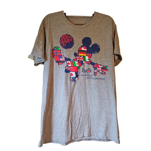 Disney | Shirts | Disney Parks Epcot World Showcase Soccer Flags Size ...